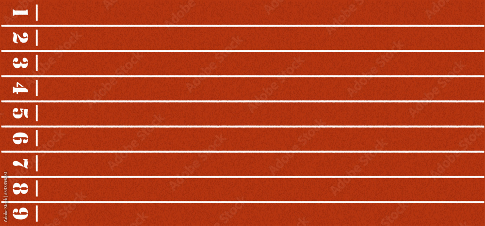 Running Track Cartoon