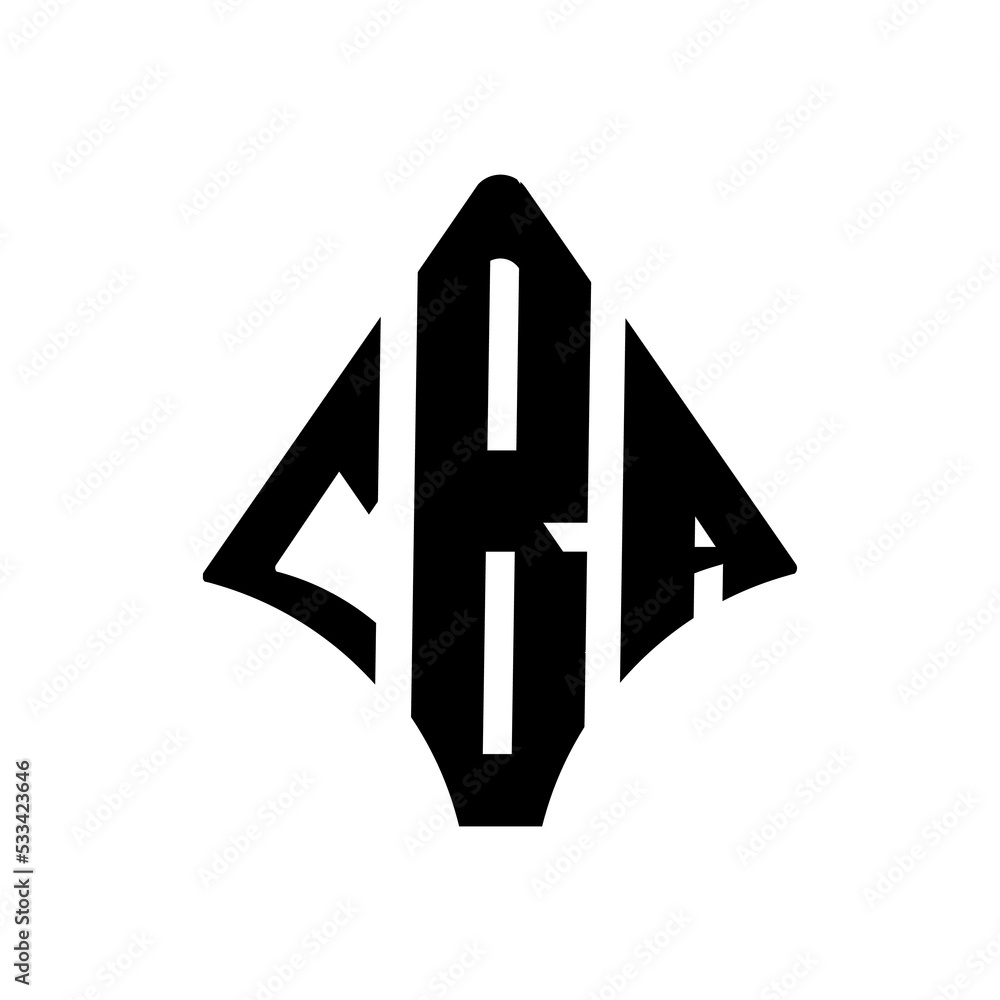 CBA letter logo design. CBA modern letter logo with black and white ...