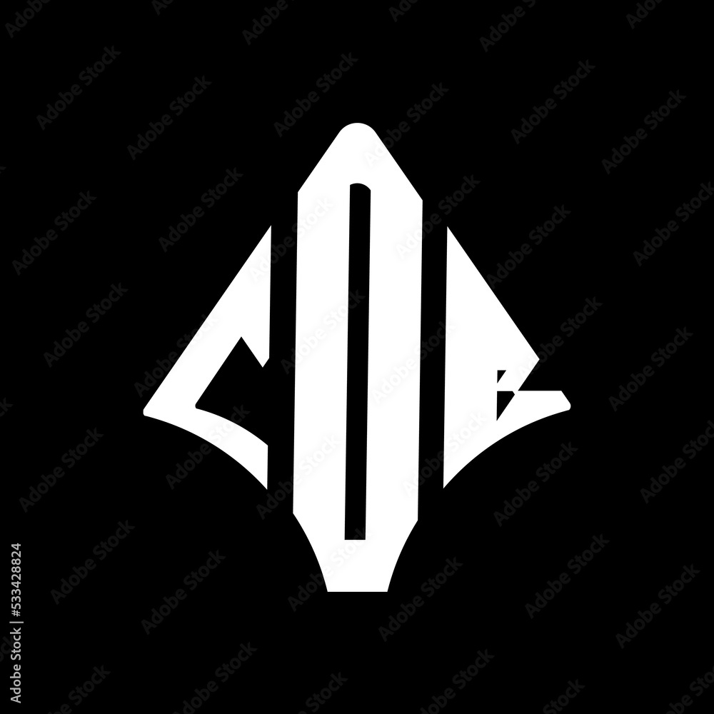 CDB letter logo design. CDB modern letter logo with black and white ...