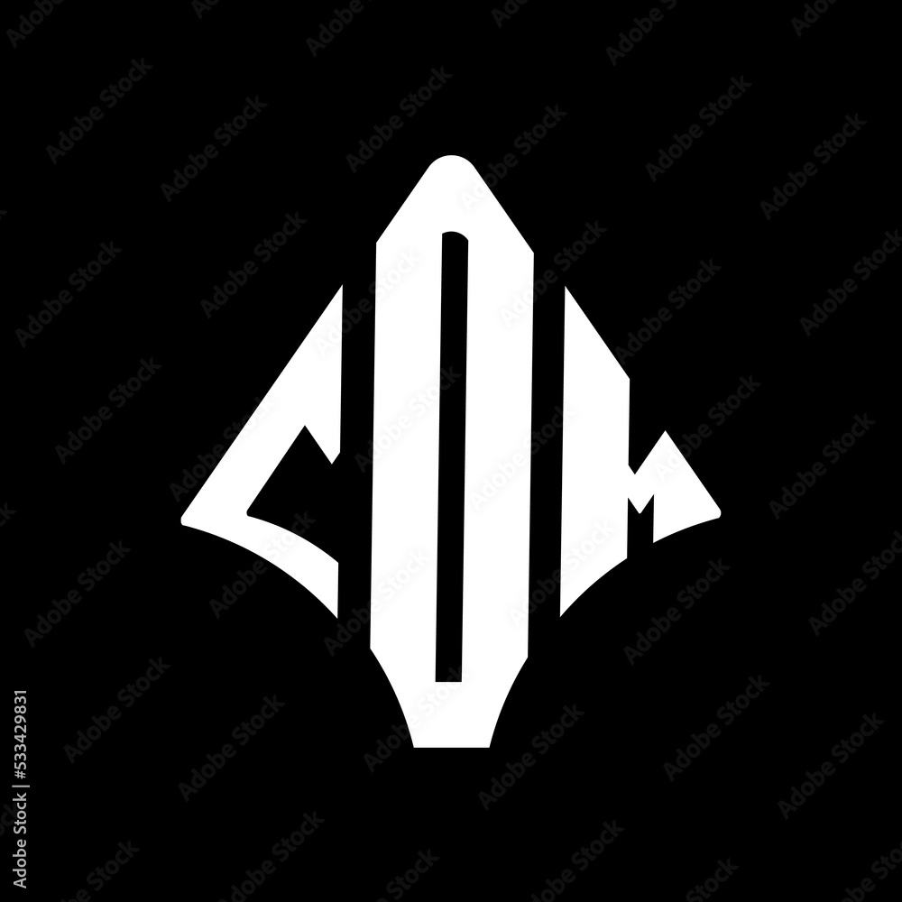 CDM letter logo design. CDM modern letter logo with black and white ...