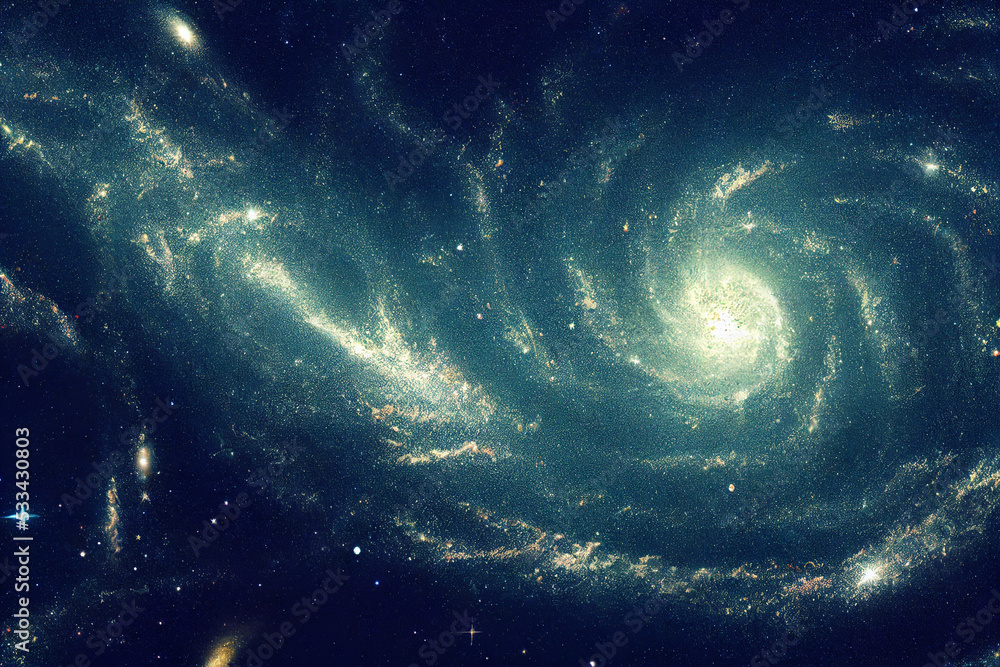 Starry night sky and milky way galaxy with stars and space dust, in the ...