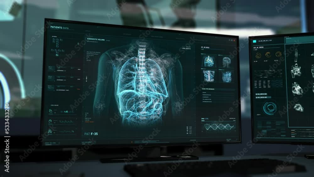Animation Of Medical Analysis Checking Heart Of Patient With Heart ...