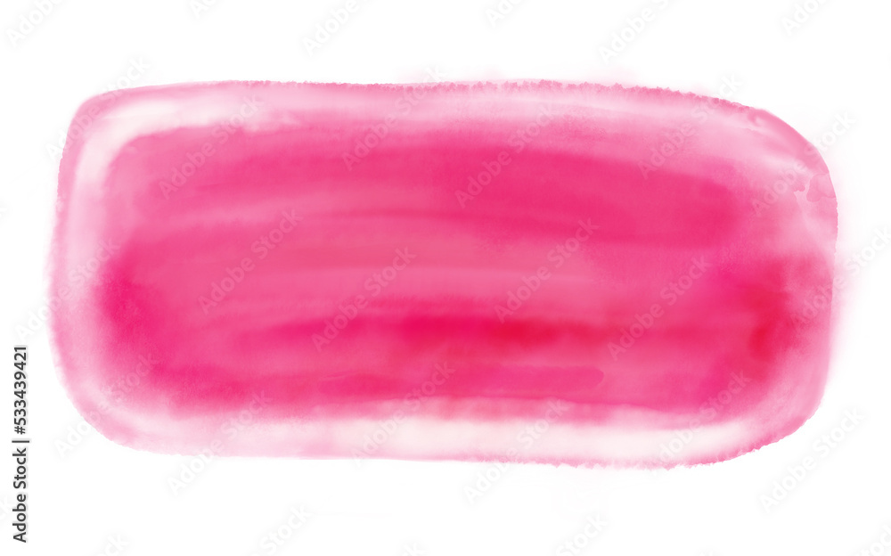 Abstract pink watercolor splash on white background. Pastel color for ...