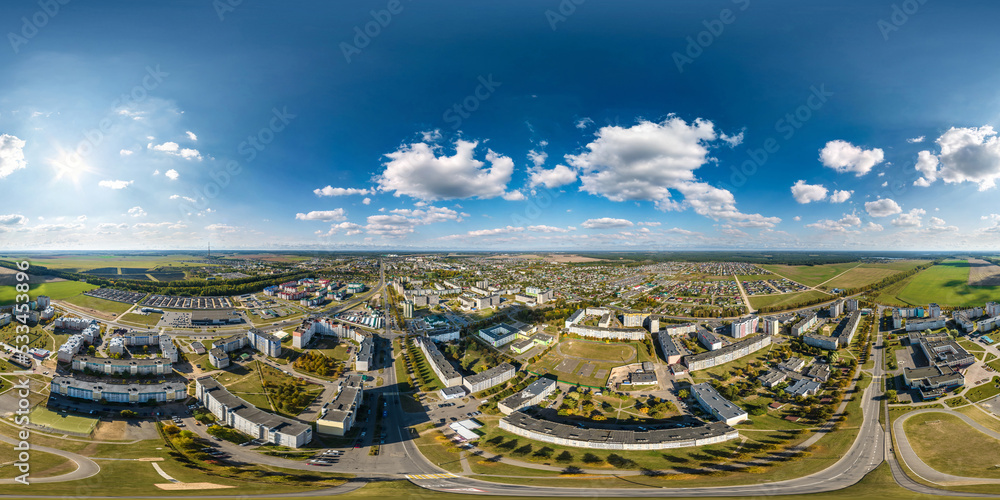 Photo & Art Print aerial full seamless spherical 360 hdri panorama view ...