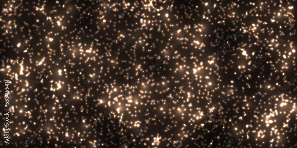 Sparkling magical dust particles on black background. Magic glow ...