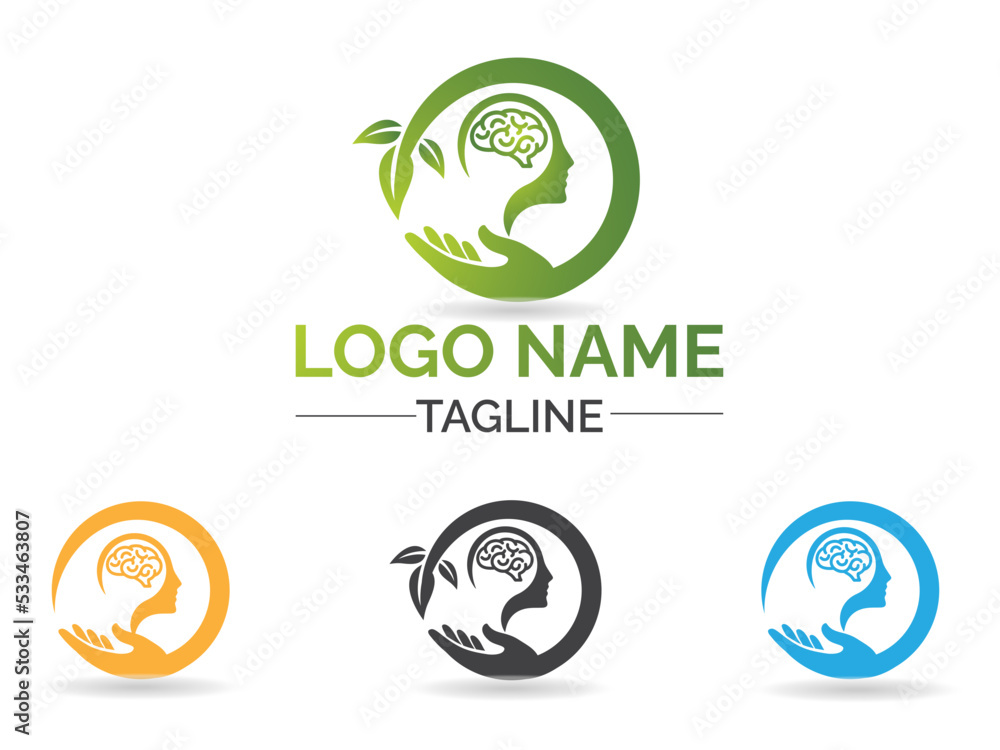 Natural brain logo. Talent logo. Brain vector. Natural logo. Human ...