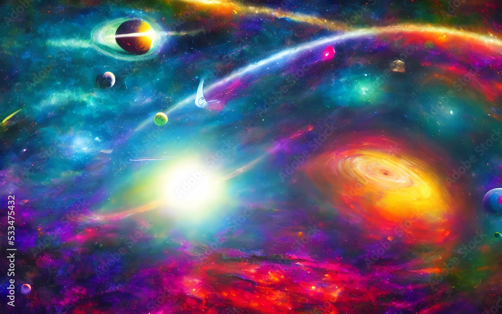 The colors in this photo are so bright and dreamy. The solar system ...