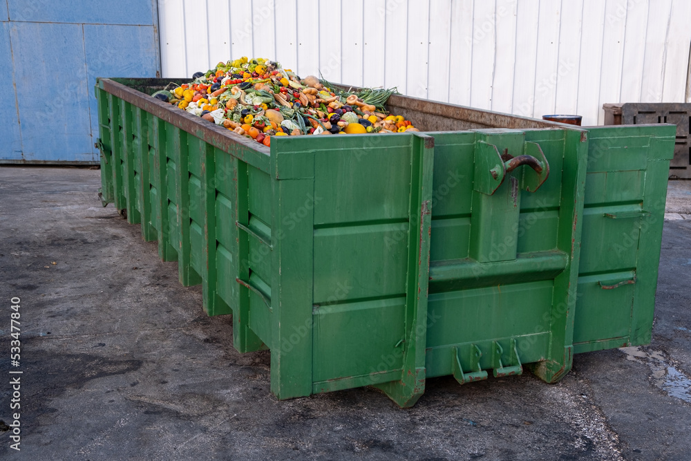 Expired Organic bio waste. Mix Vegetables and fruits in a huge ...