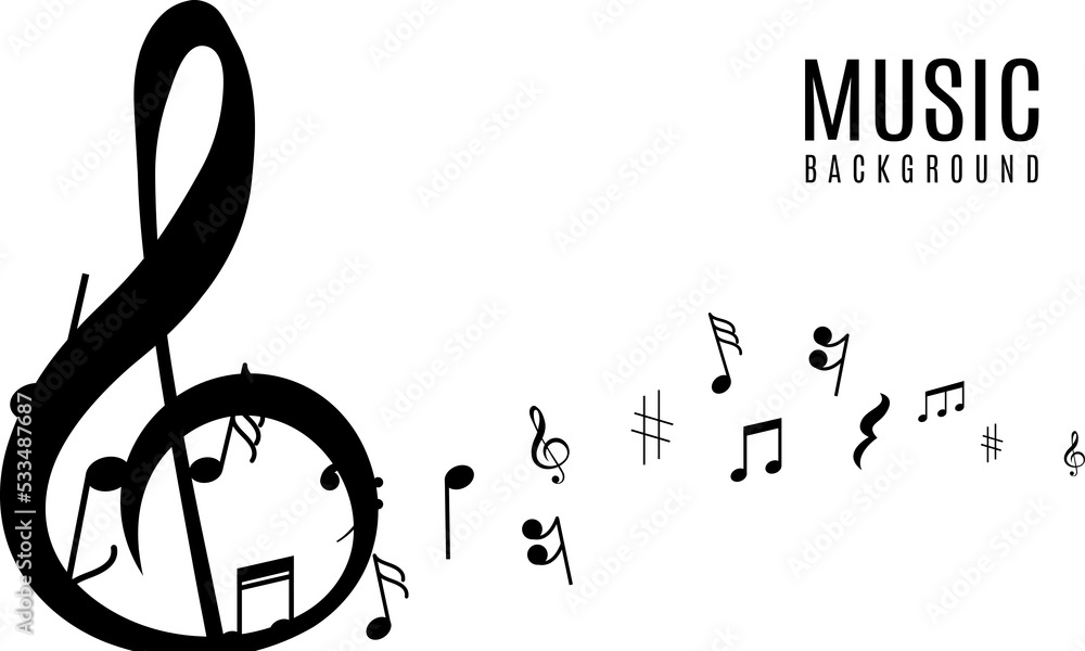music background. musical notes background vector. musical vector ...