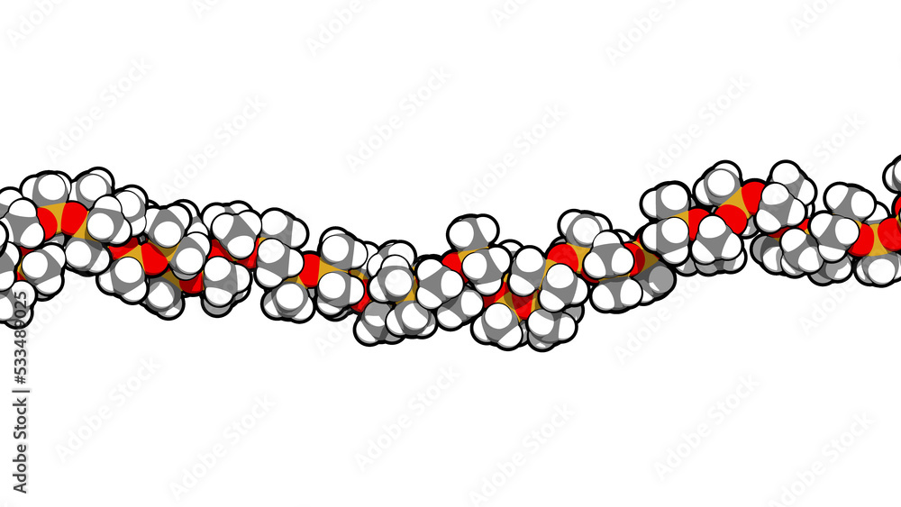 Silicone oil (Polydimethylsiloxane, PDMS) silicone polymer, chemical ...