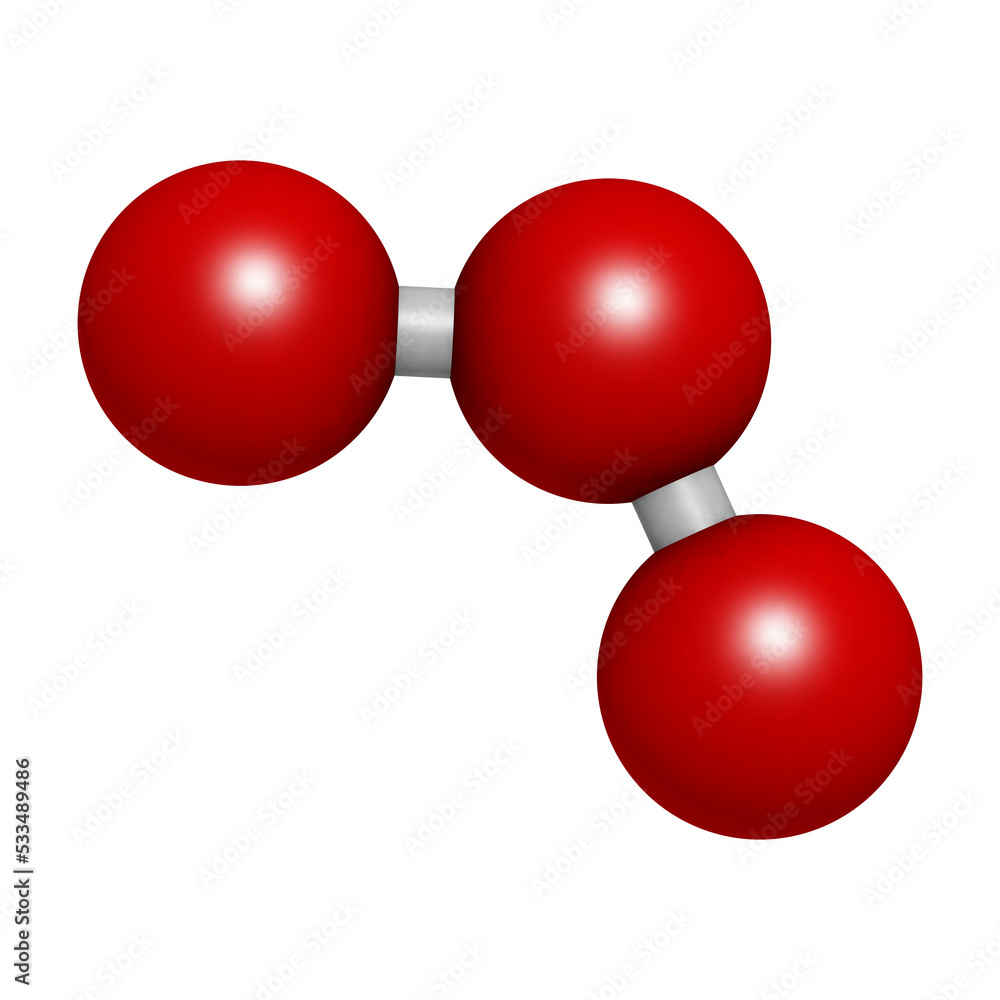 Ozone (trioxygen, O3) molecule, chemical structure. Stock Illustration ... Ozone (trioxygen, O3) molecule, chemical structure. Stock Illustration ...