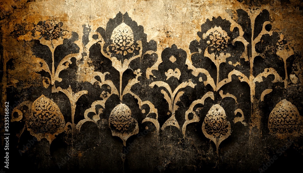 Dark persian vintage eastern wallpaper texture design Stock ...