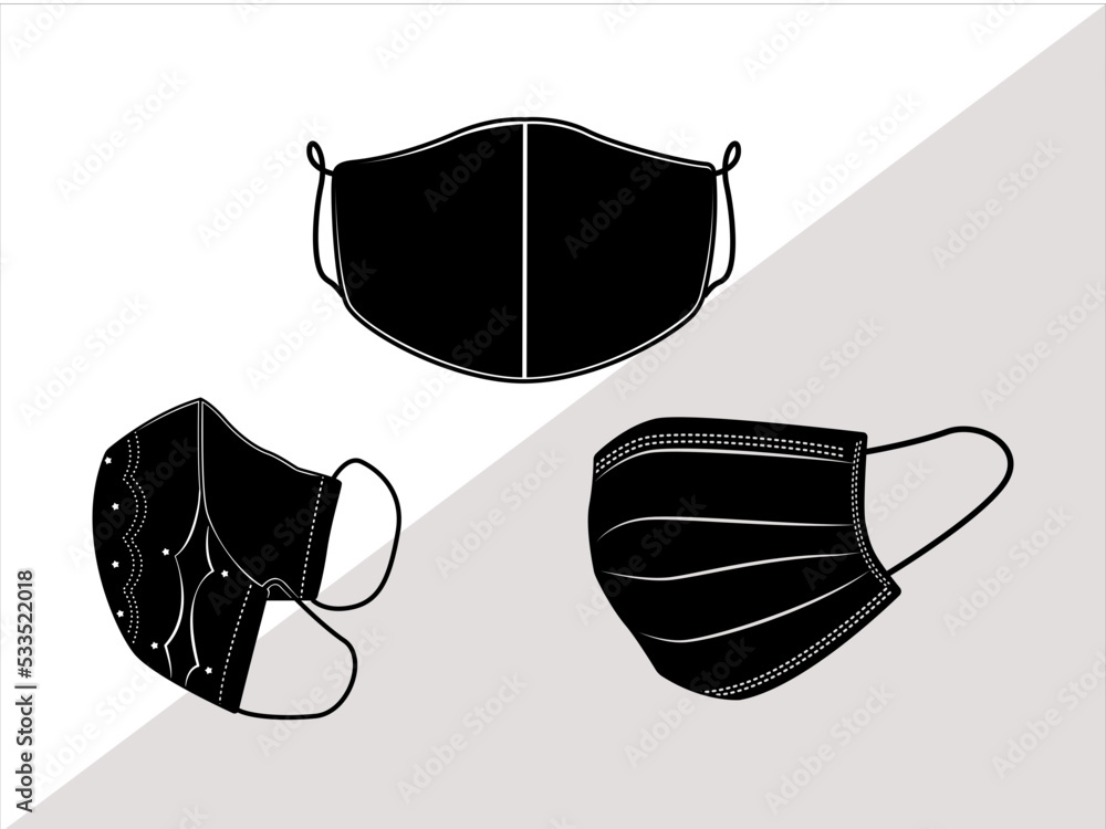 Face surgical mask svg bundle, Face Mask pouch, Facemask bag, Medical ...