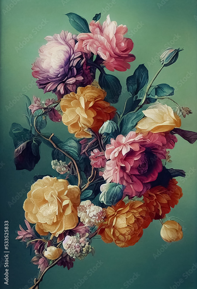 Vintage Flower Painting
