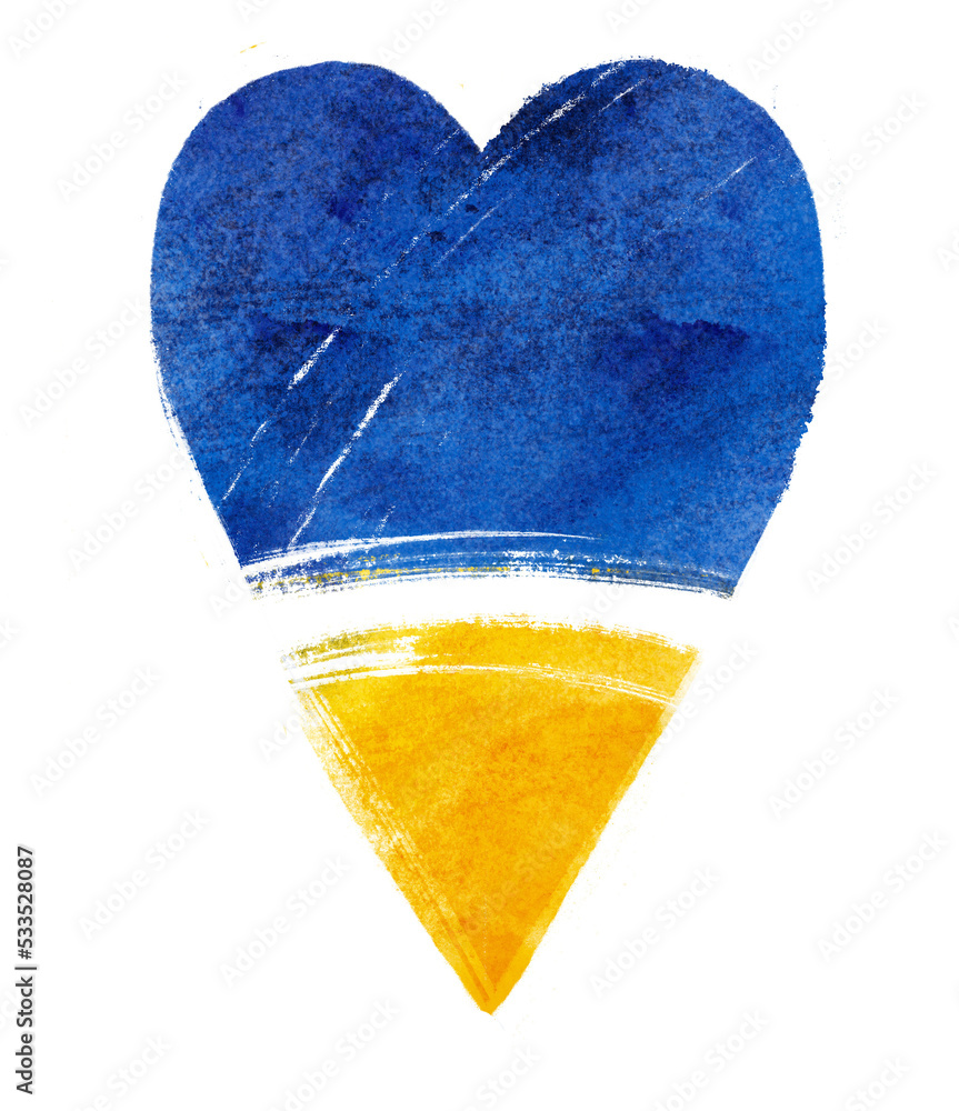 Ukraine Heart, Concept art of Ukrainian flag. Support Ukraine ...
