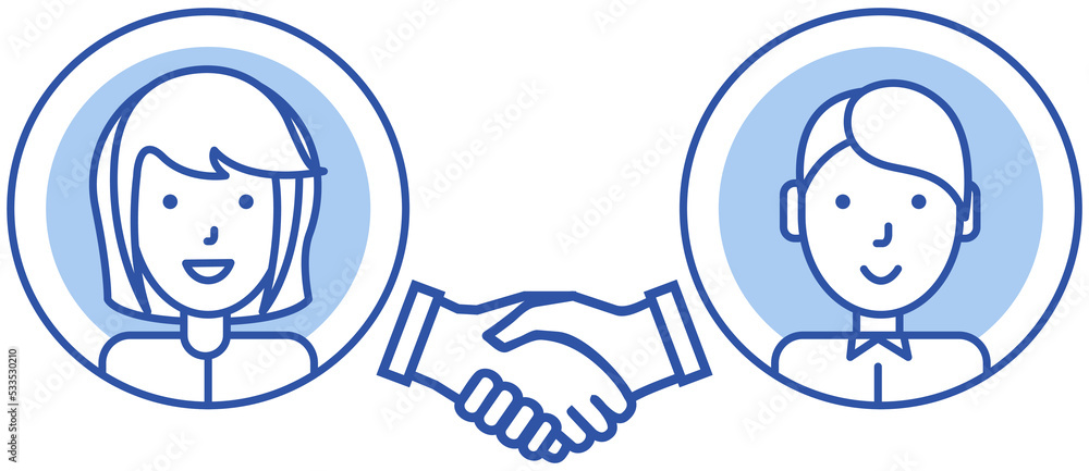 Agreement, cooperation, teamwork concept. Symbol of partnership or ...