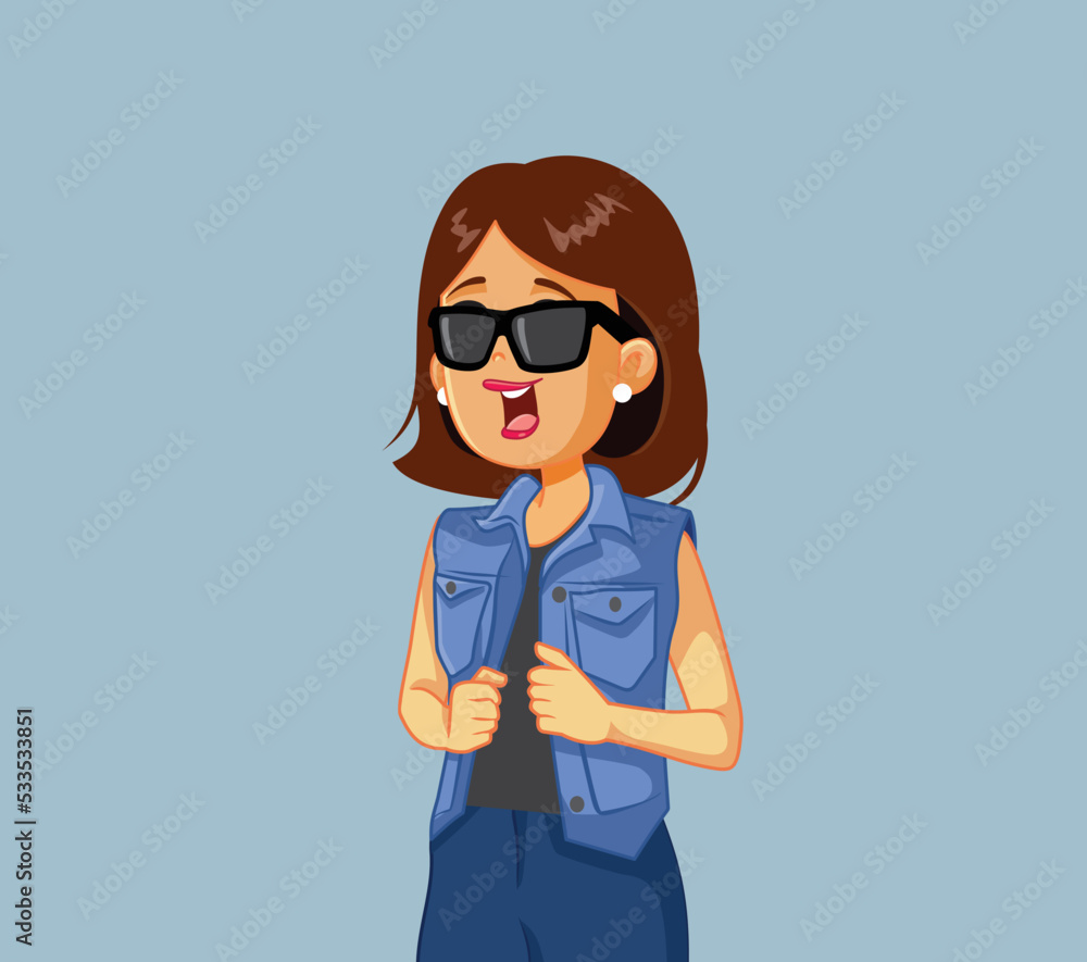 The Hipster Girl Cartoon