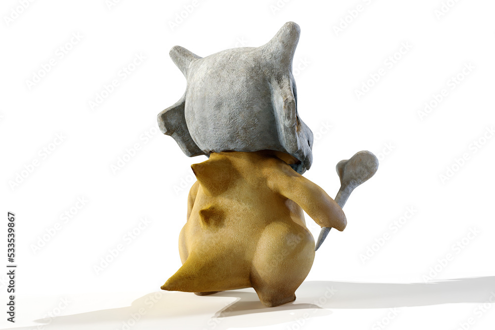 Pokemon Cubone 3d render isolated png on transparent background Stock ...