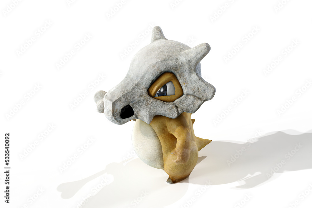 Pokemon Cubone 3d render isolated png on transparent background Stock ...
