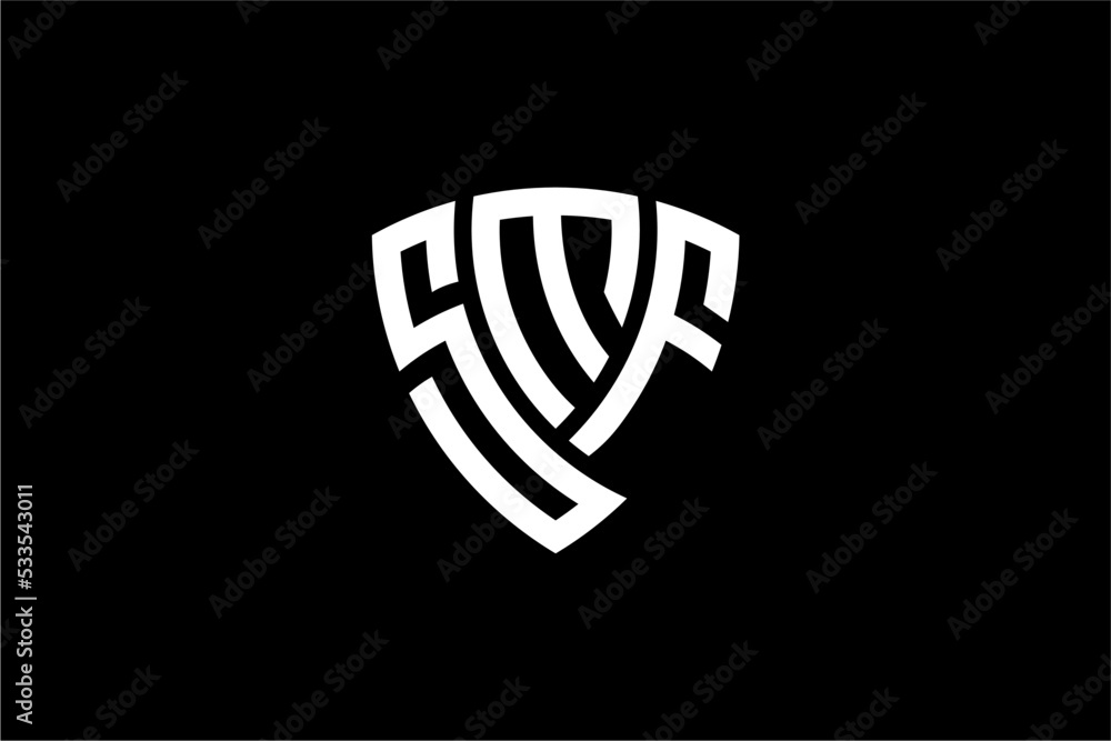 SMF creative letter shield logo design vector icon illustration Stock ...