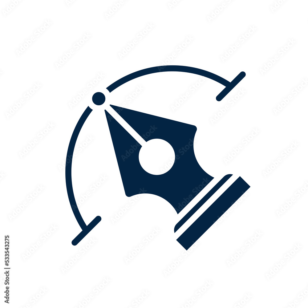 Pen tool cursor line icon. Simple element illustration. Pen tool cursor ...