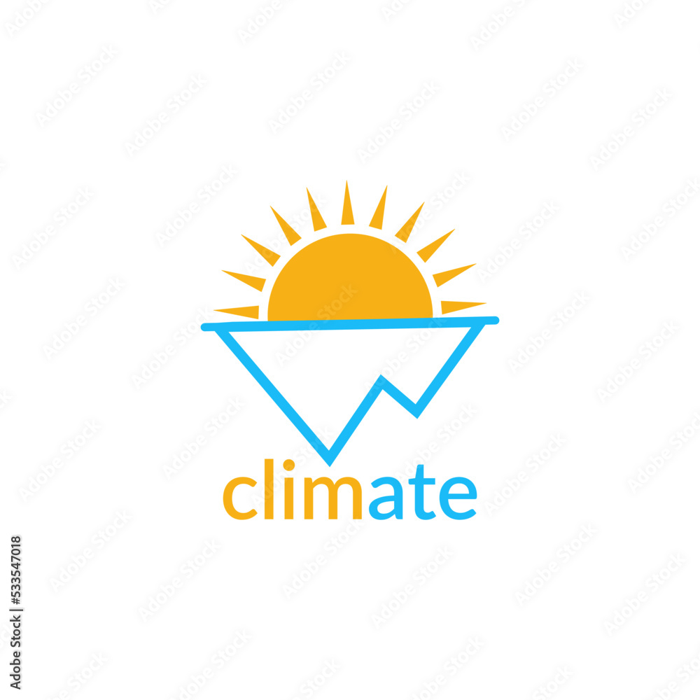 climate changes logo design vector templet, Stock Vector | Adobe Stock
