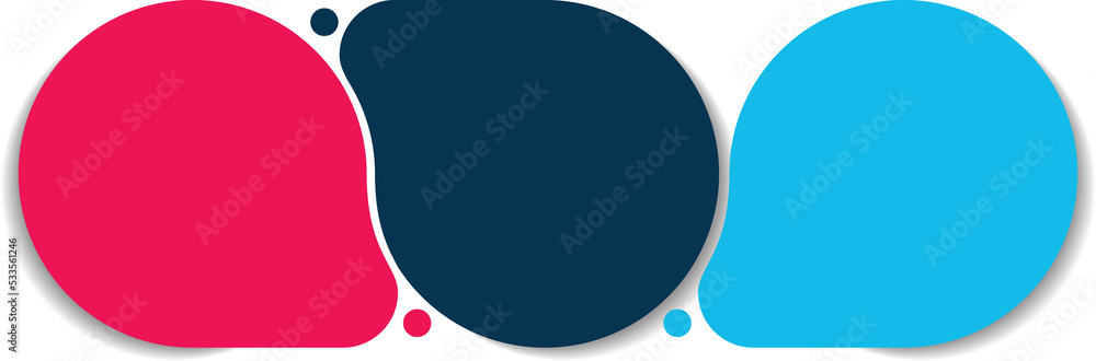 3 elements scheme, diagram. Three connected circles. Infographic ...