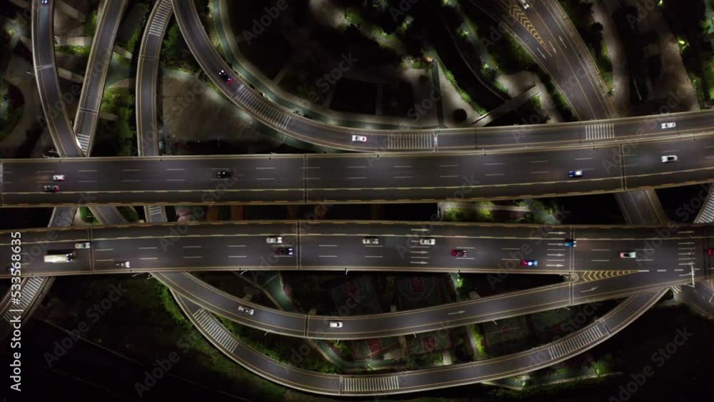 traffic in the night Stock Video | Adobe Stock