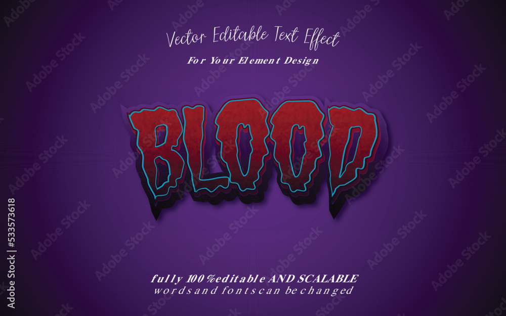Blood horror zombie text effect, editable scary and red text style ...