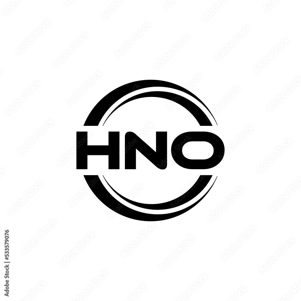 HNO letter logo design with white background in illustrator, vector ...