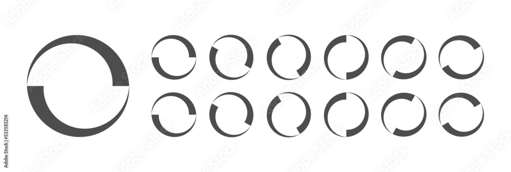 Circular Loading Buffering Icons Vector Video Ready for Animation Gif ...