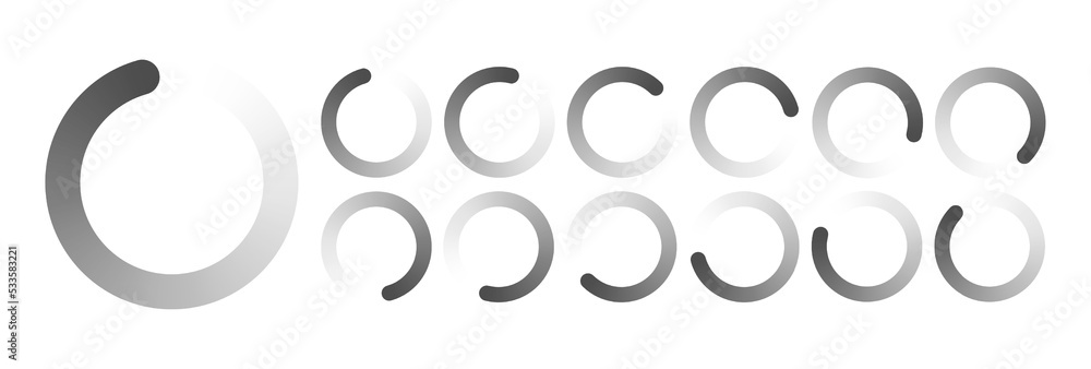 Circular Loading Buffering Icons Vector Video Ready for Animation Gif ...