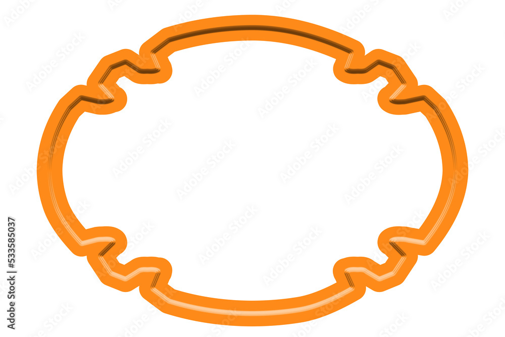 Beautiful oval shaped photo frame design with transparent background ...