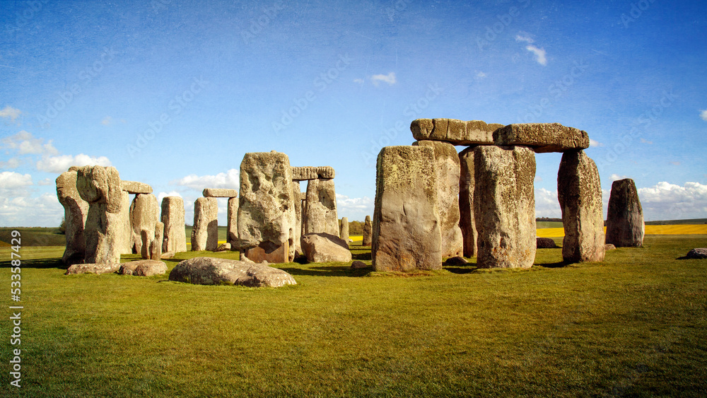 Stonehenge stone circle - Digital composite multi-layered effect to add ...