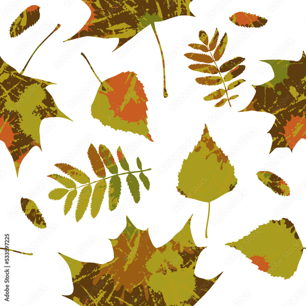Autumn. Falling autumn leaves. Seamless background for fabrics ...