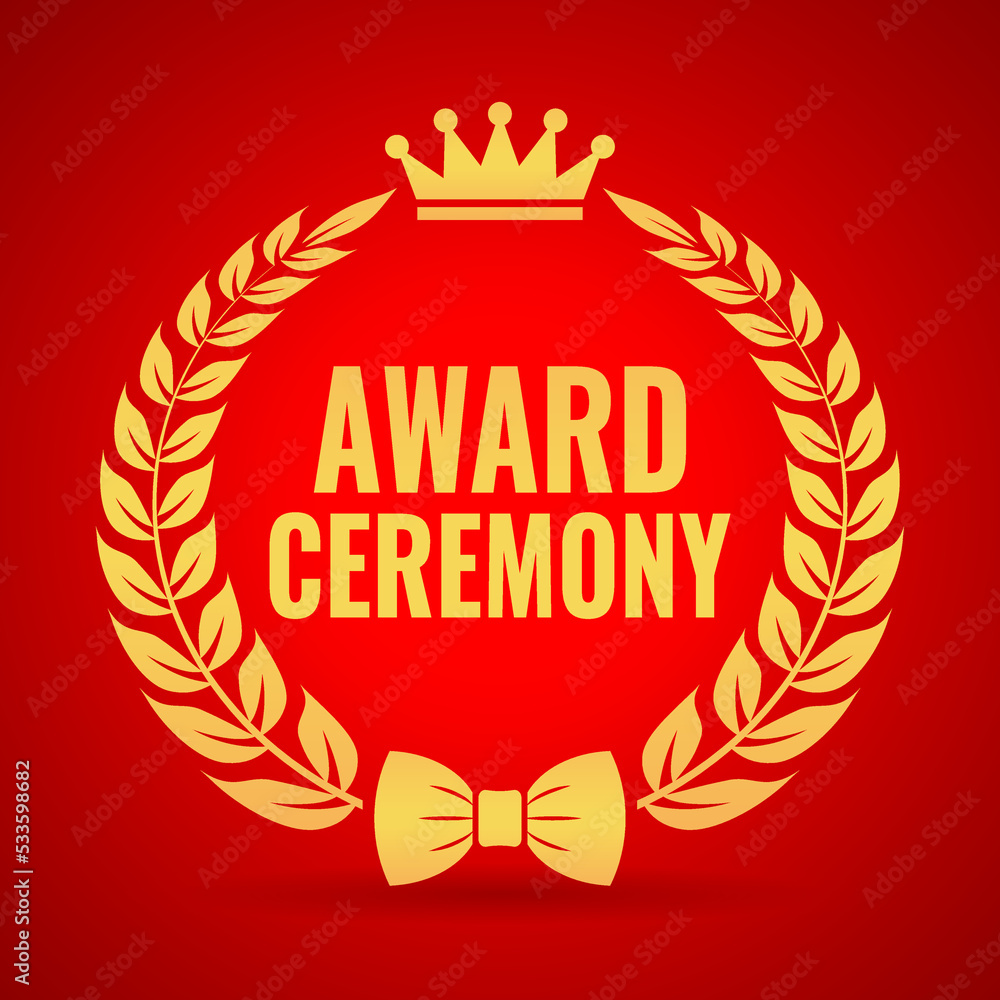 Award ceremony laurel icon Stock Vector | Adobe Stock