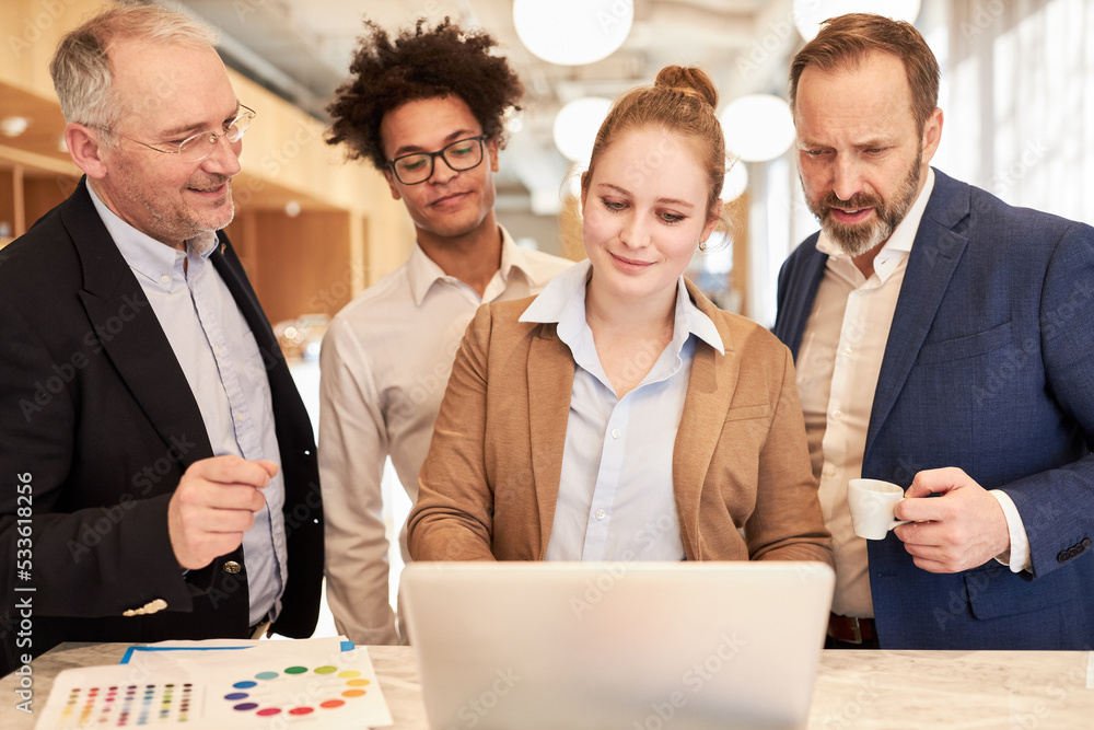 Designer team planning on the laptop computer Stock Photo | Adobe Stock