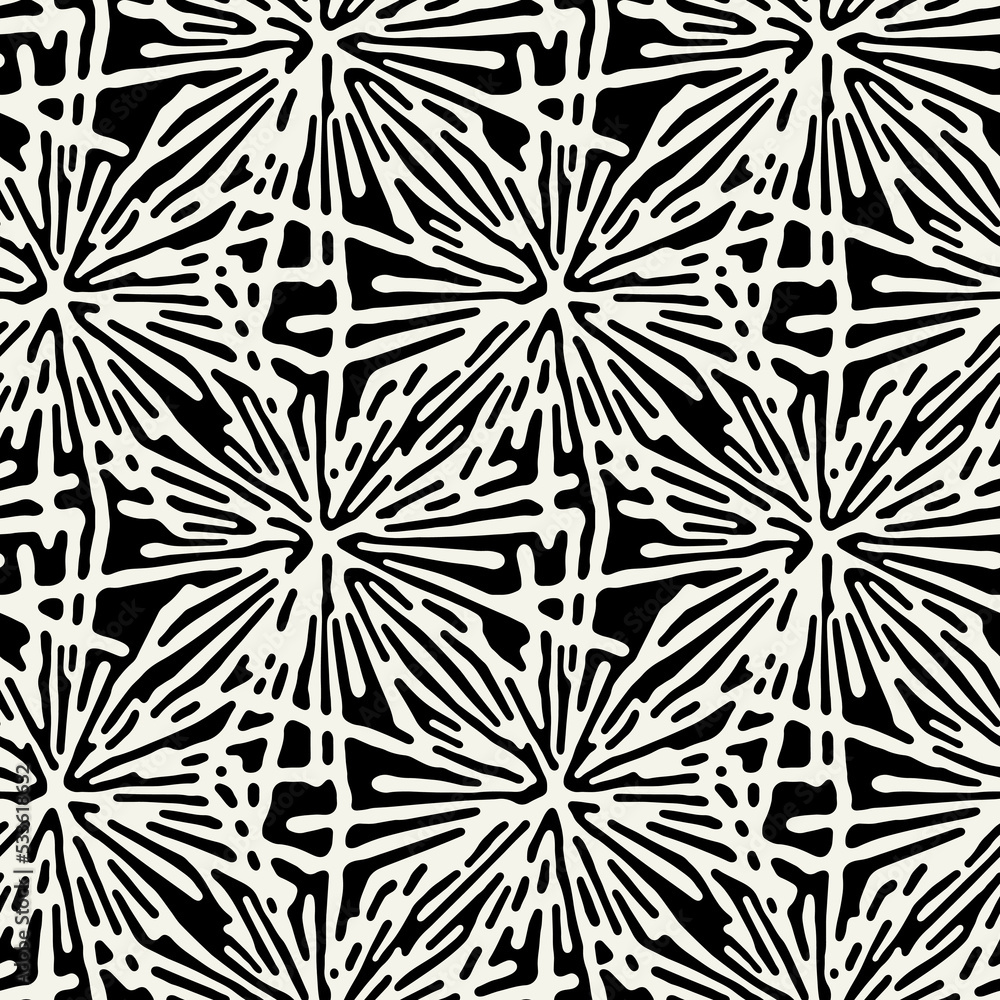 Vector seamless pattern. Free form organic shapes. Stylish structure of ...