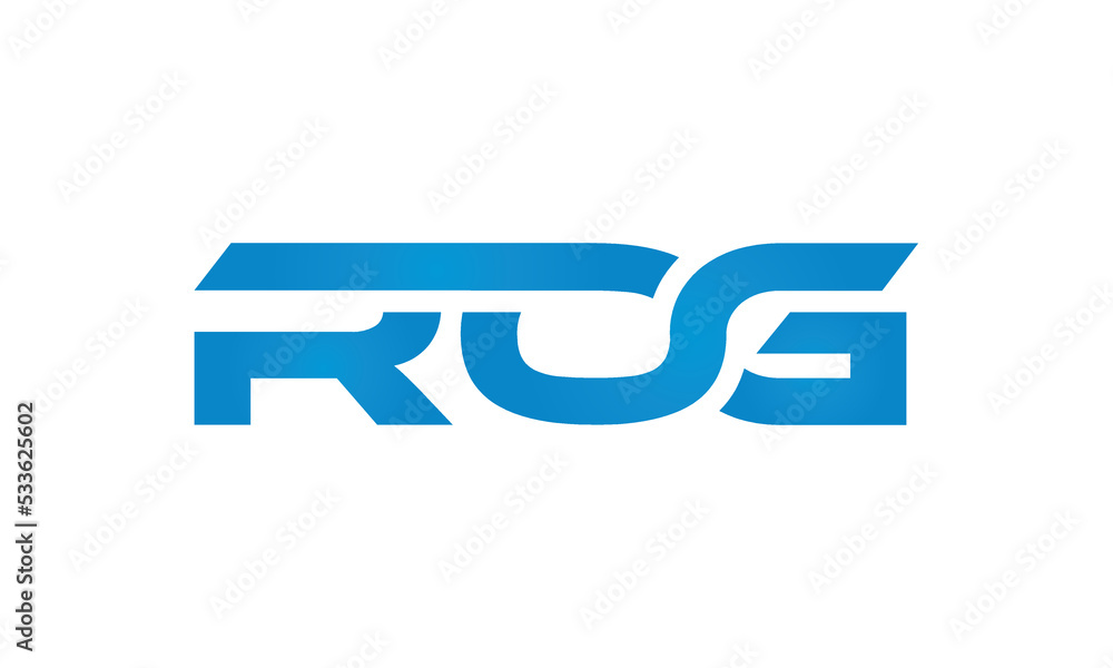 ROG monogram linked letters, creative typography logo icon Stock Vector ...