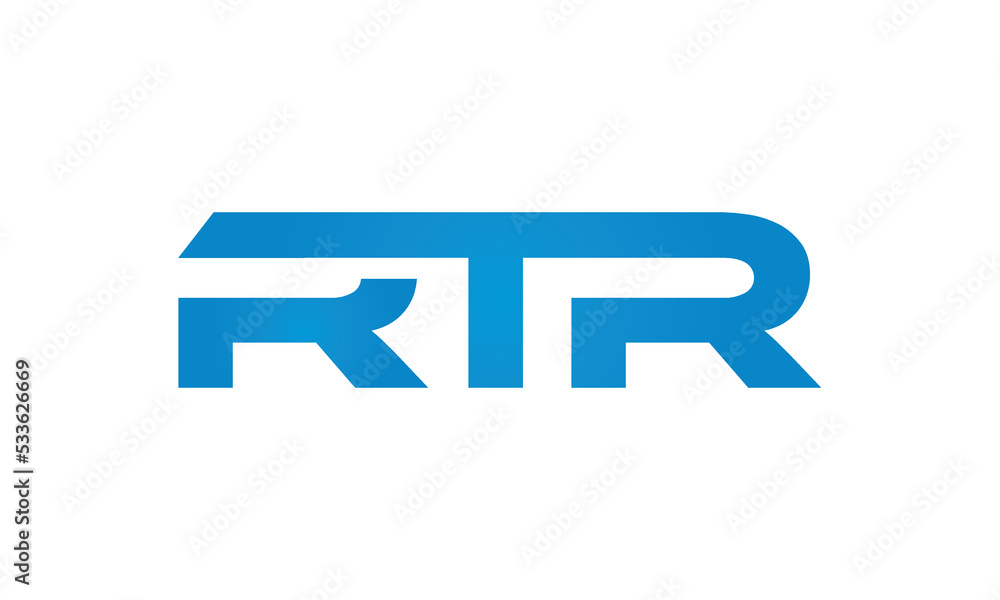 RTR monogram linked letters, creative typography logo icon Stock Vector ...