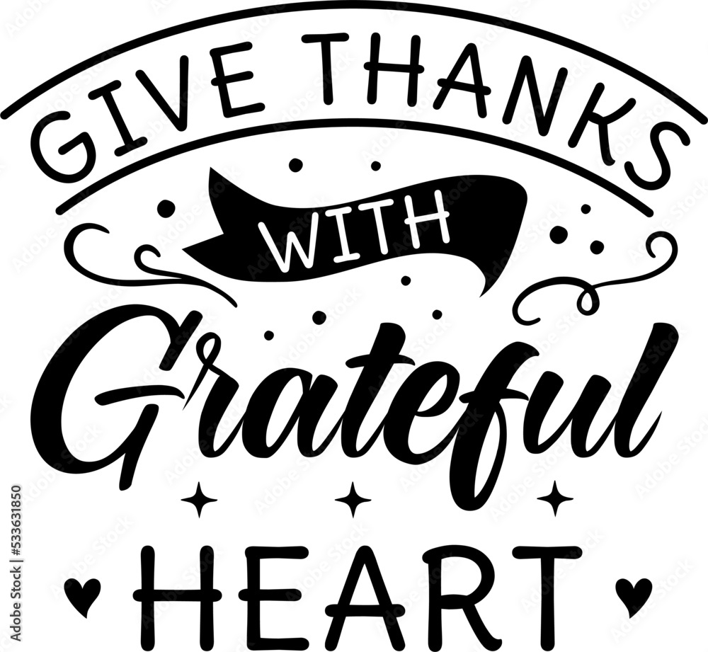 Give Thanks continually handwritten lettering motivational quote. Zip ...