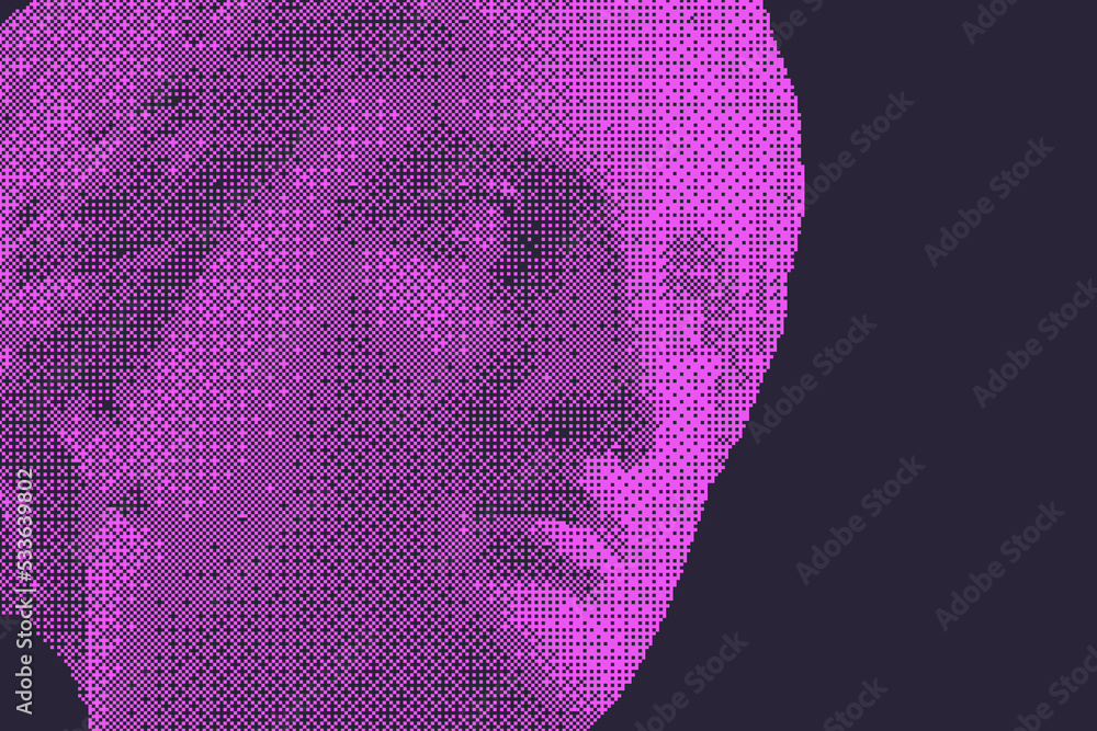 Modern creative colored graphic sculpture with dark background ...