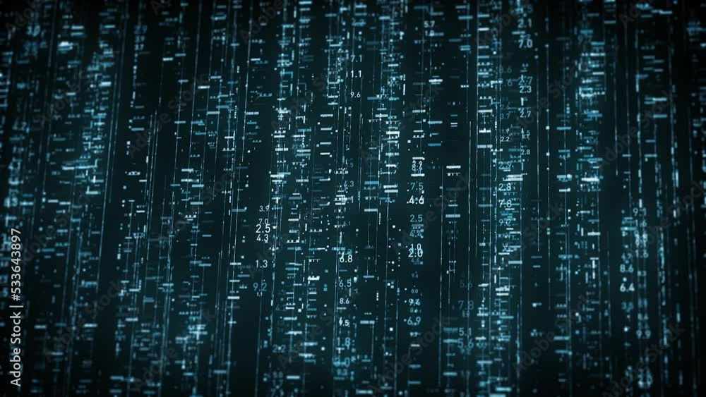 Big Data Digital Business Hitech Background/ 4k animation of an ...