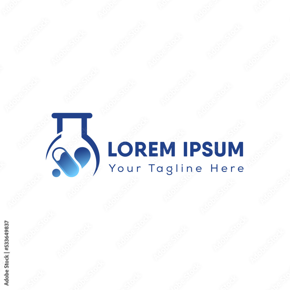 logo design, Medical logo, Lab logo design, Lab logo Stock Vector ...