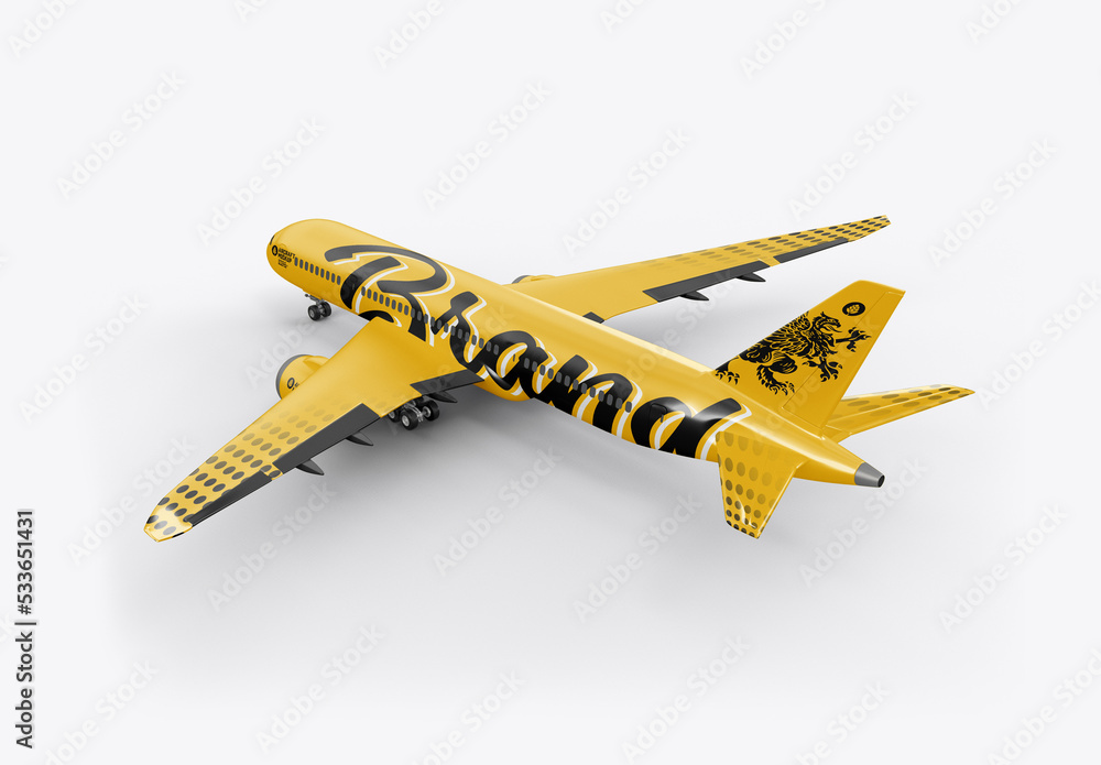 Comercial Aircraft Mockup Stock Template | Adobe Stock