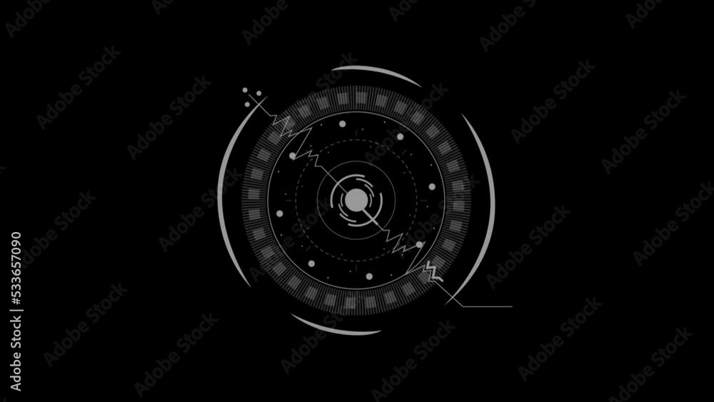 PNG Alpha.Circle HUD technological futuristic elements.Sci Fi circle elements appearing and ...