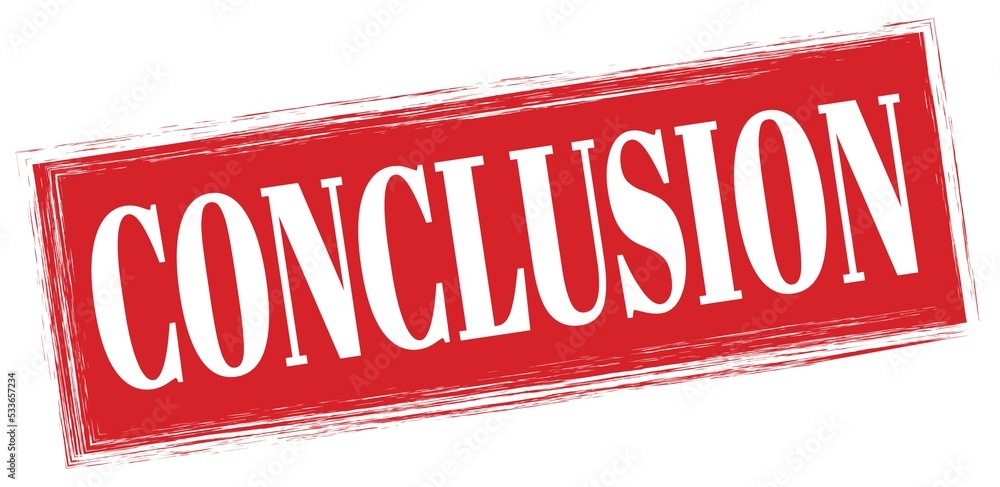 CONCLUSION text written on red stamp sign. Stock Illustration | Adobe Stock