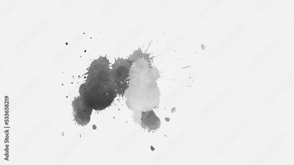 Ink brush stroke. Ink splash. Abstract inkblot, splat, fluid art ...
