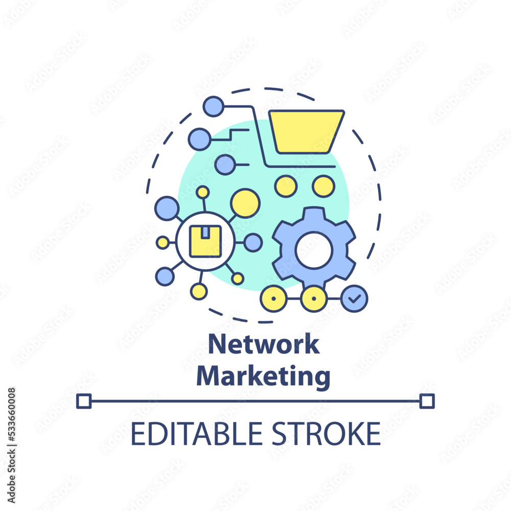 Network marketing concept icon. Multi level marketing model. Emerging ...
