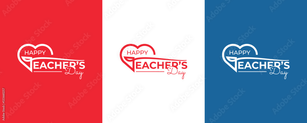 World, international happy Teacher's Day vector design, teachers day ...